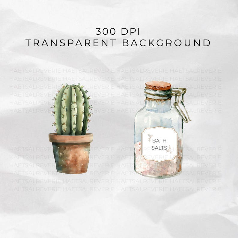 Mindful Lifestyle Clipart PNG, Wellness Watercolor Clipart Set, Self ...