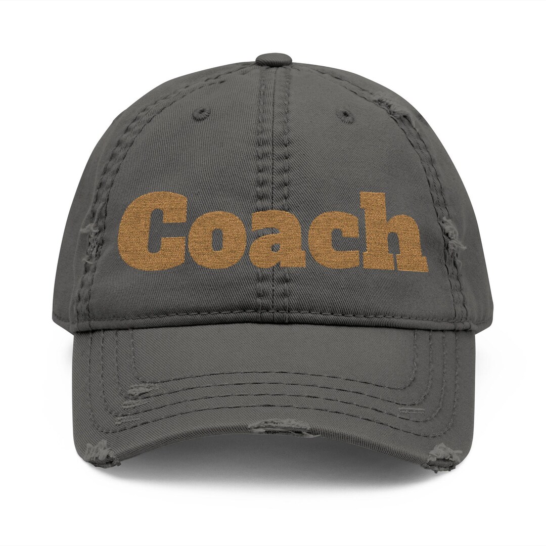 Coach Embroidered Distressed Dad Hat | Vintage Style Adjustable Cap - Etsy