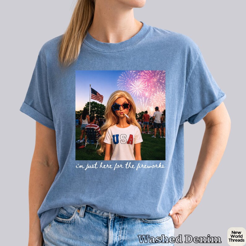 Funny Doll Face Meme Shirt: 4th of July USA Doll Meme Tee, I'm Just ...