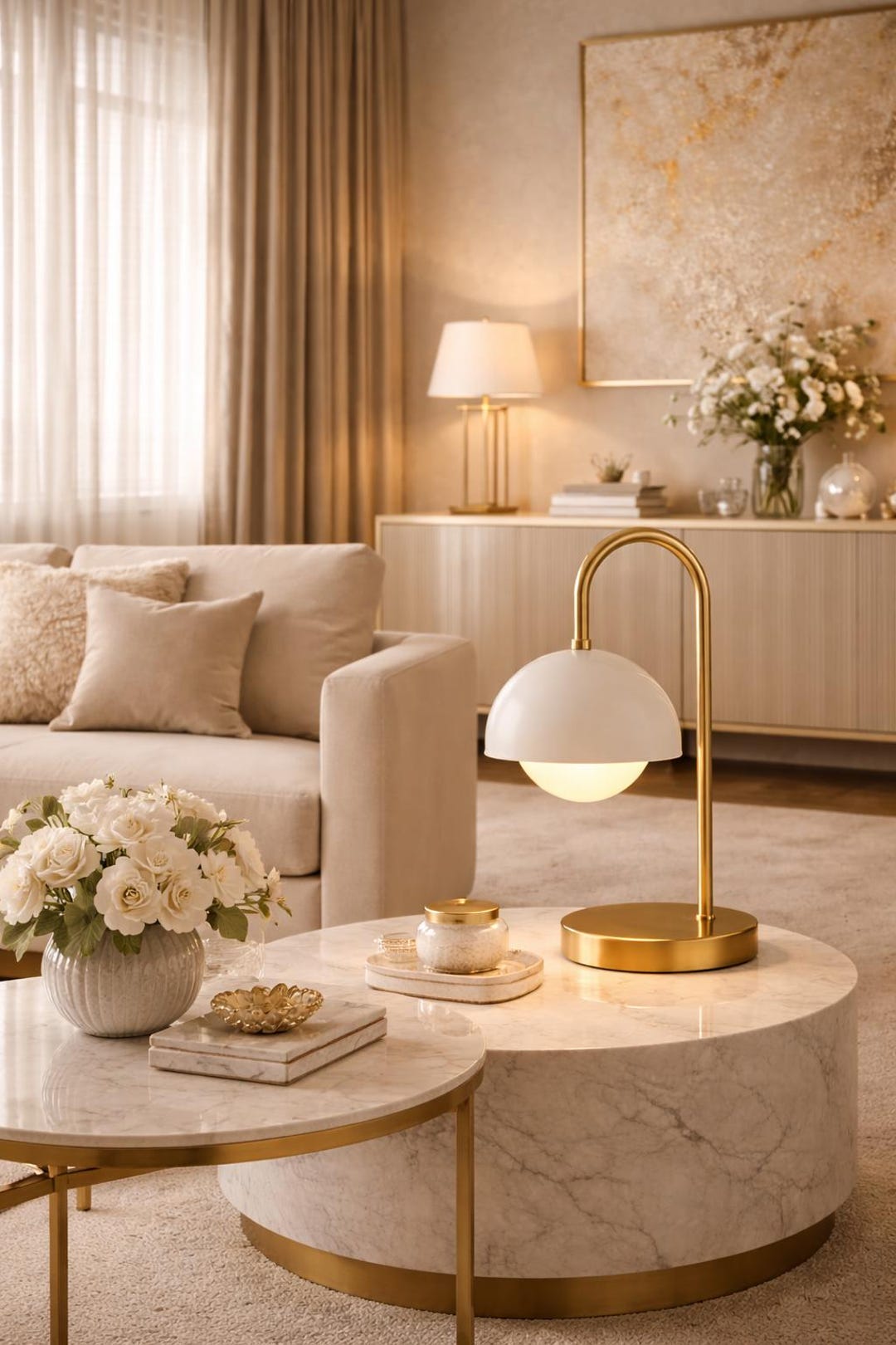 Aghethe Luxury Copper Nordic Desk Lamp – Modern Brass Table Light for ...