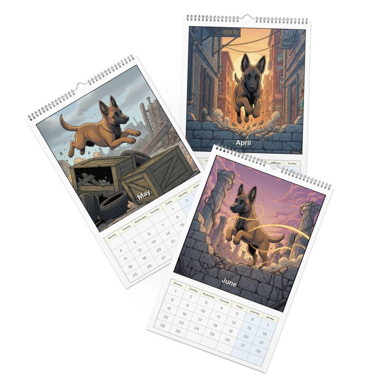 Foxy Malinois – Fantasy & Sci-fi 2026 Wall Calendar (11″×17″) - Etsy ...