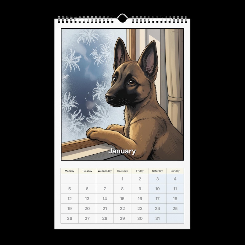 Foxy Belgian Malinois 2026 Printable Wall Calendar | A3 + 11x17 | Dog ...