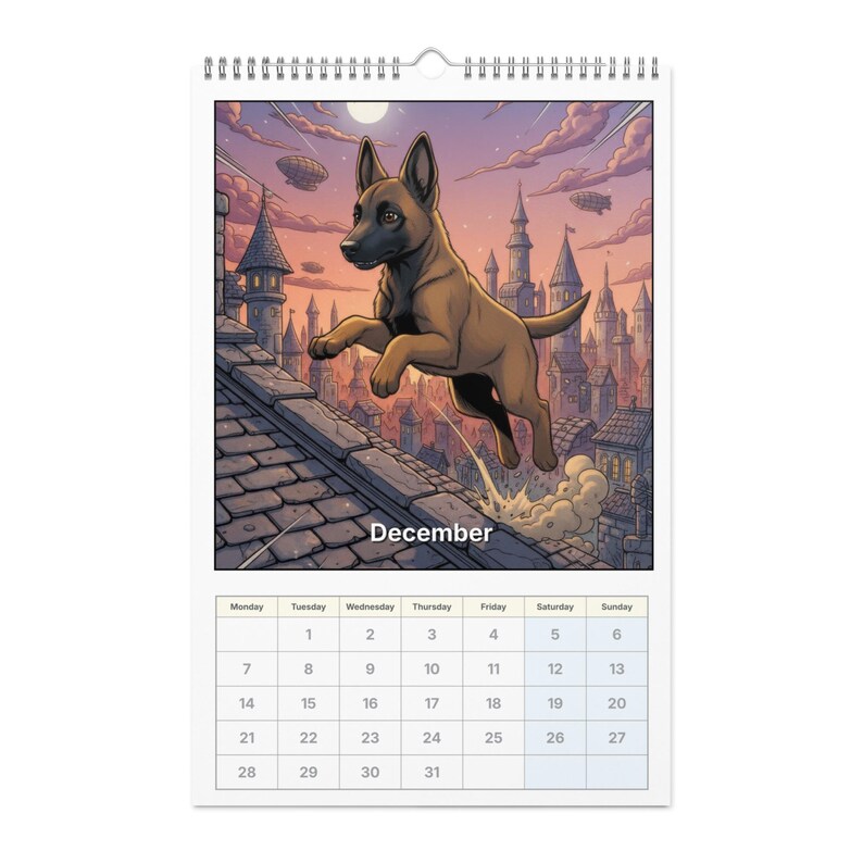 Foxy Malinois – Fantasy & Sci-fi 2026 Wall Calendar (11″×17″) - Etsy ...
