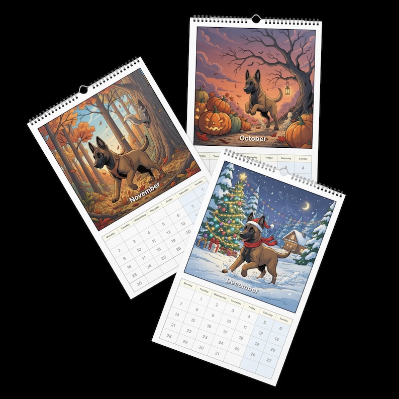 Foxy Belgian Malinois 2026 Printable Wall Calendar | A3 + 11x17 | Dog ...
