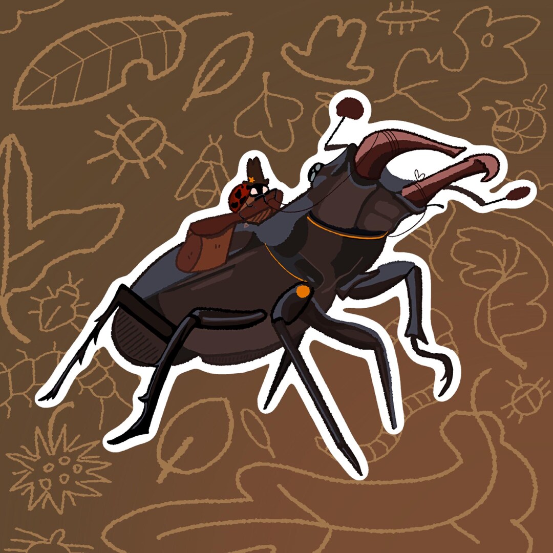 Cowboy Ladybug & Stag Beetle - Vinyl Bug Stickers - Etsy
