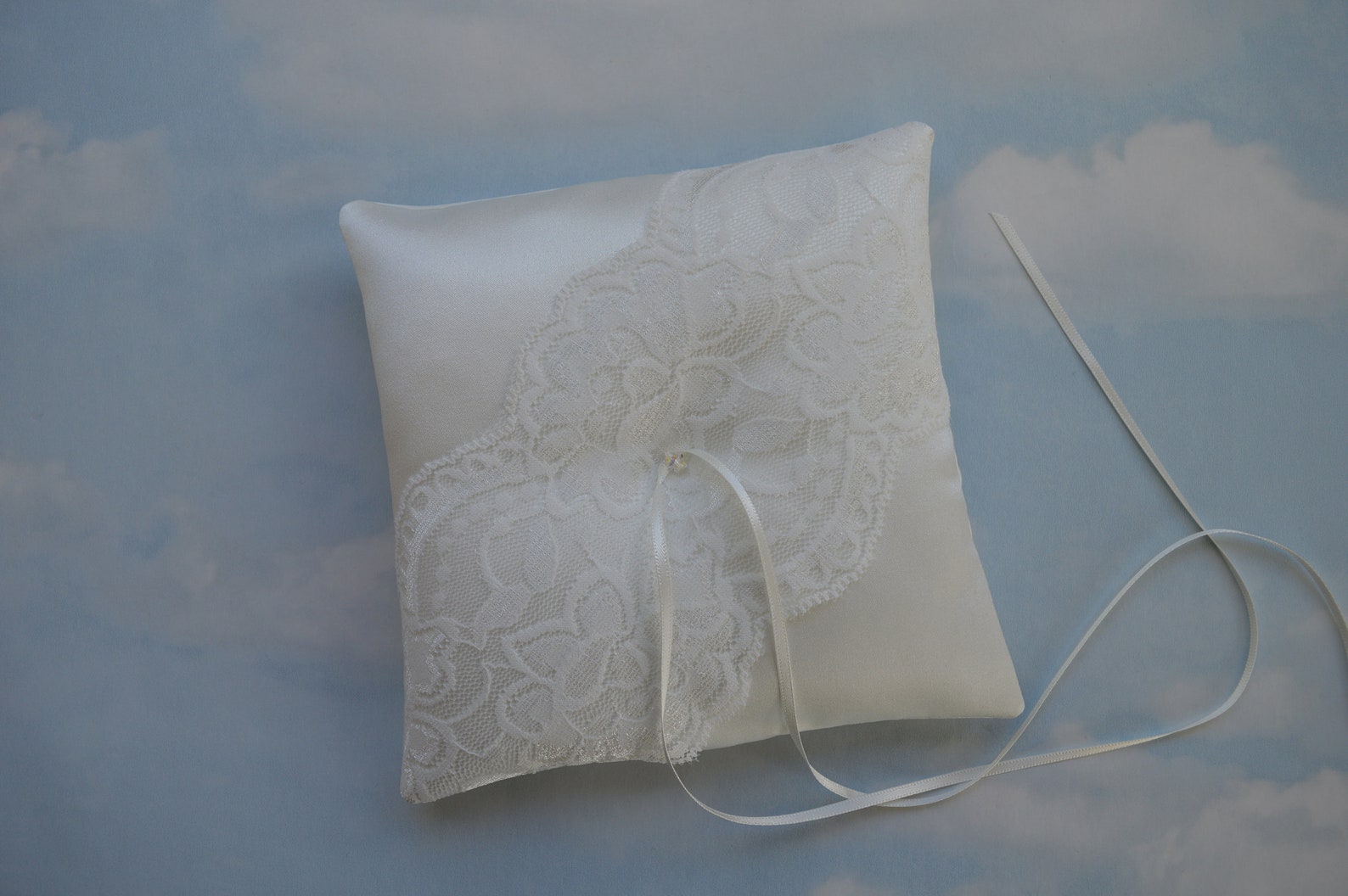 IVORY Satin Wedding Ring Cushion LIGHT IVORY Wedding Ring - Etsy