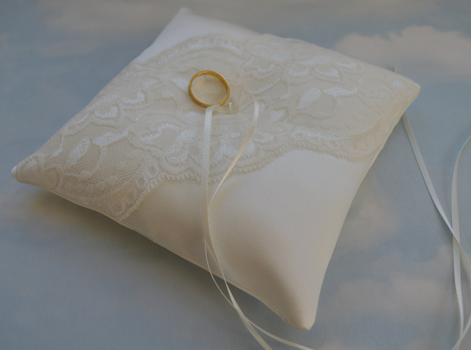 IVORY Satin Wedding Ring Cushion LIGHT IVORY Wedding Ring - Etsy