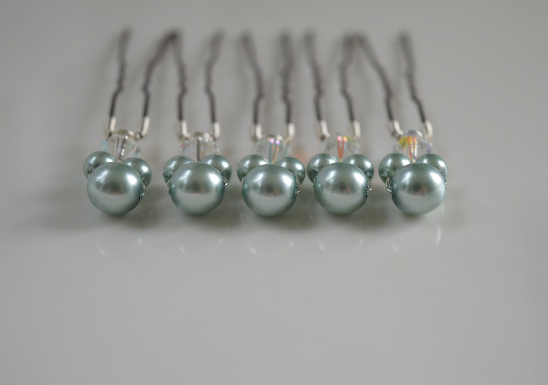 SAGE GREEN Hair Pins, Hair Accessories, Party, Bridal, Prom - Etsy