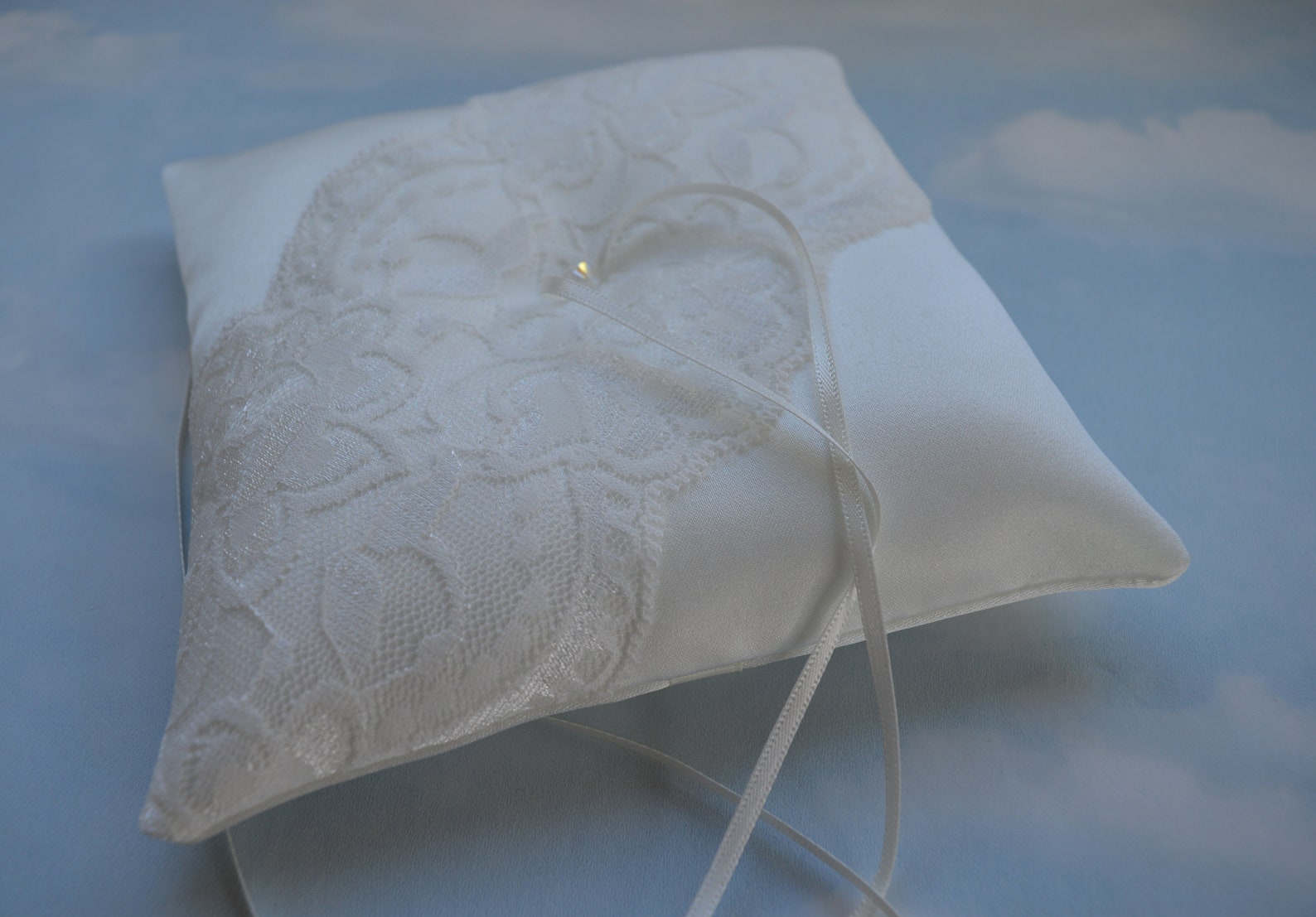 IVORY Satin Wedding Ring Cushion LIGHT IVORY Wedding Ring - Etsy