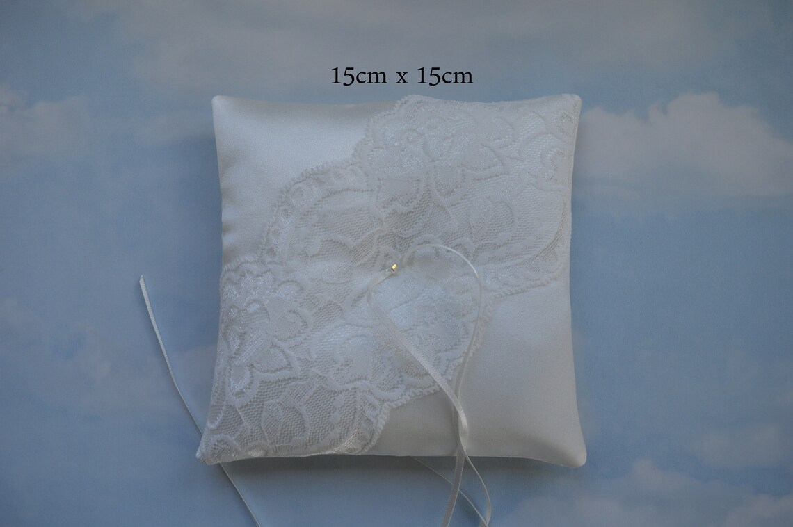 IVORY Satin Wedding Ring Cushion LIGHT IVORY Wedding Ring - Etsy