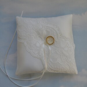 IVORY Satin Wedding Ring Cushion, LIGHT IVORY Wedding Ring Bearer ...