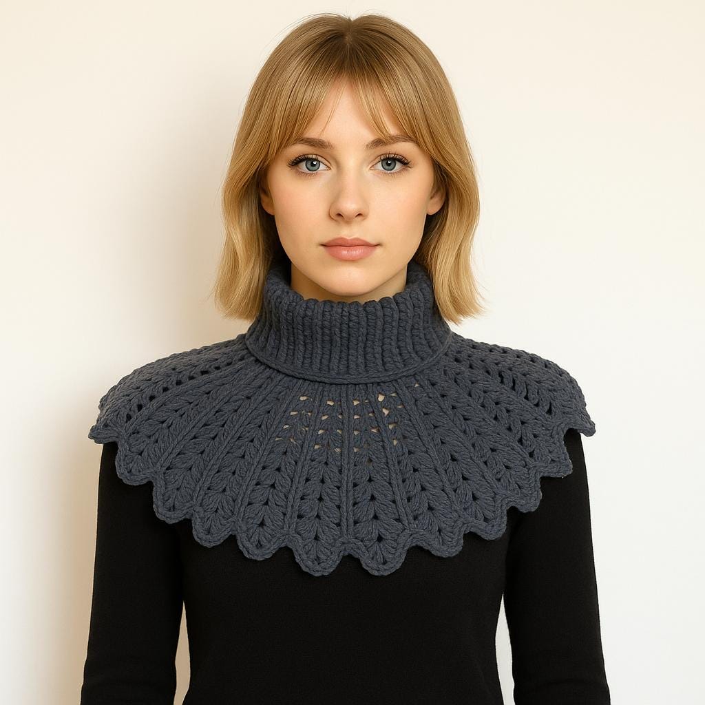 Crochet Neck Warmer Pattern PDF, Winter Scarf Crochet Tutorial, Lace ...