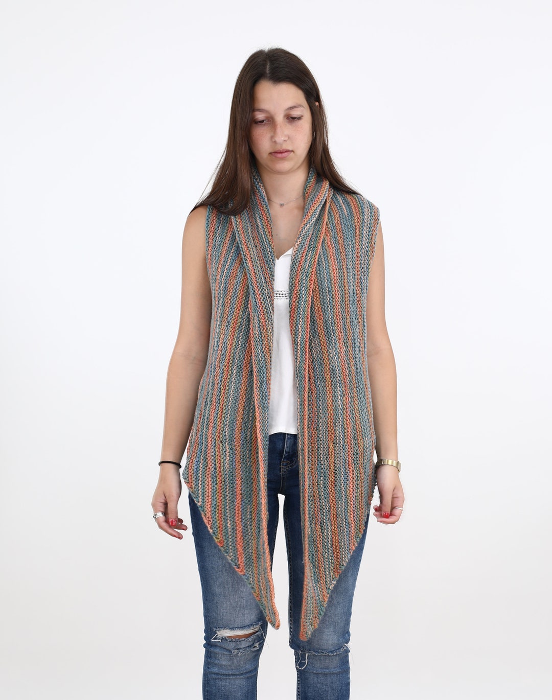 Knit Vest Shrug Pattern PDF Knit Vest Pattern Woman's Vest Pattern - Etsy