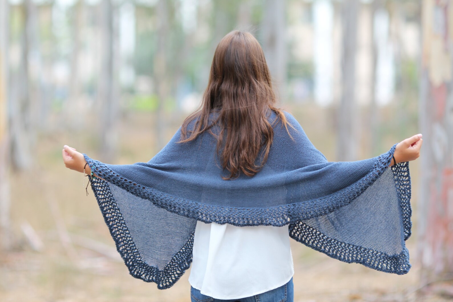Knit Shawl Pattern Hand Knit Shawl Pattern Women Shawl - Etsy