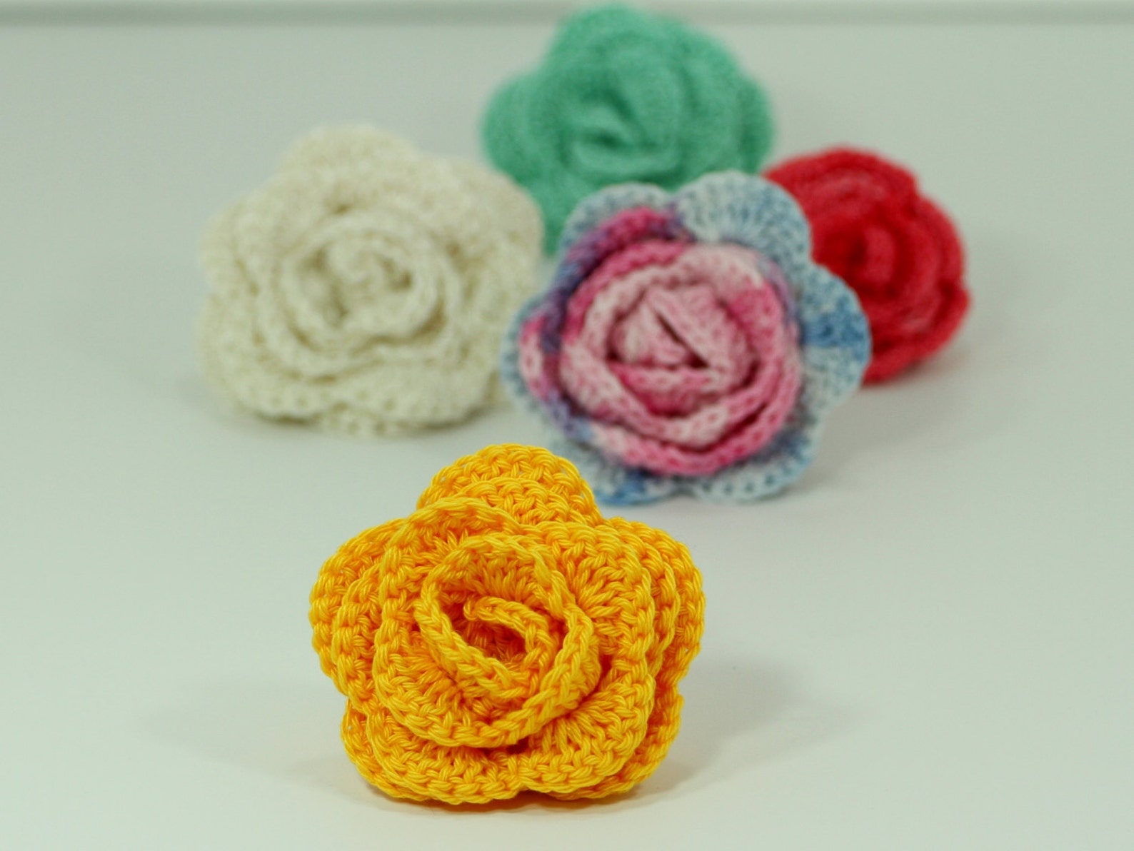 Yellow Rose Flower Crochet PDF Pattern Handmade Yarn Flower - Etsy