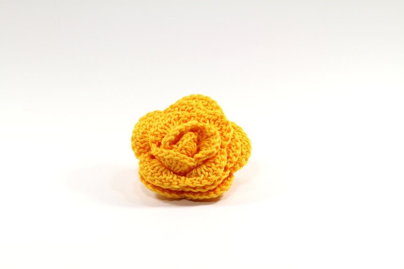 Yellow Rose Flower Crochet PDF Pattern Handmade Yarn Flower - Etsy