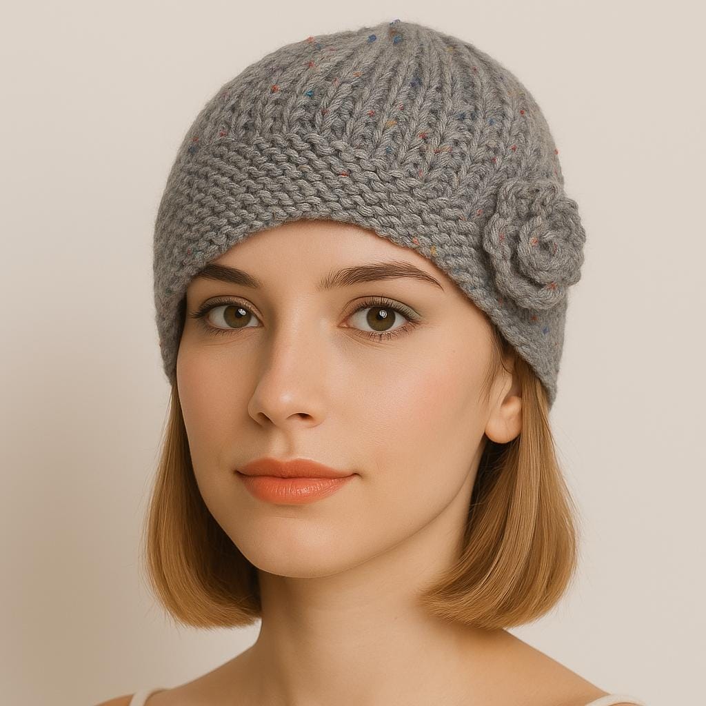 Knitted Winter Cap Pattern Hat Tutorial Hand Knit Pattern Ear Warmer ...