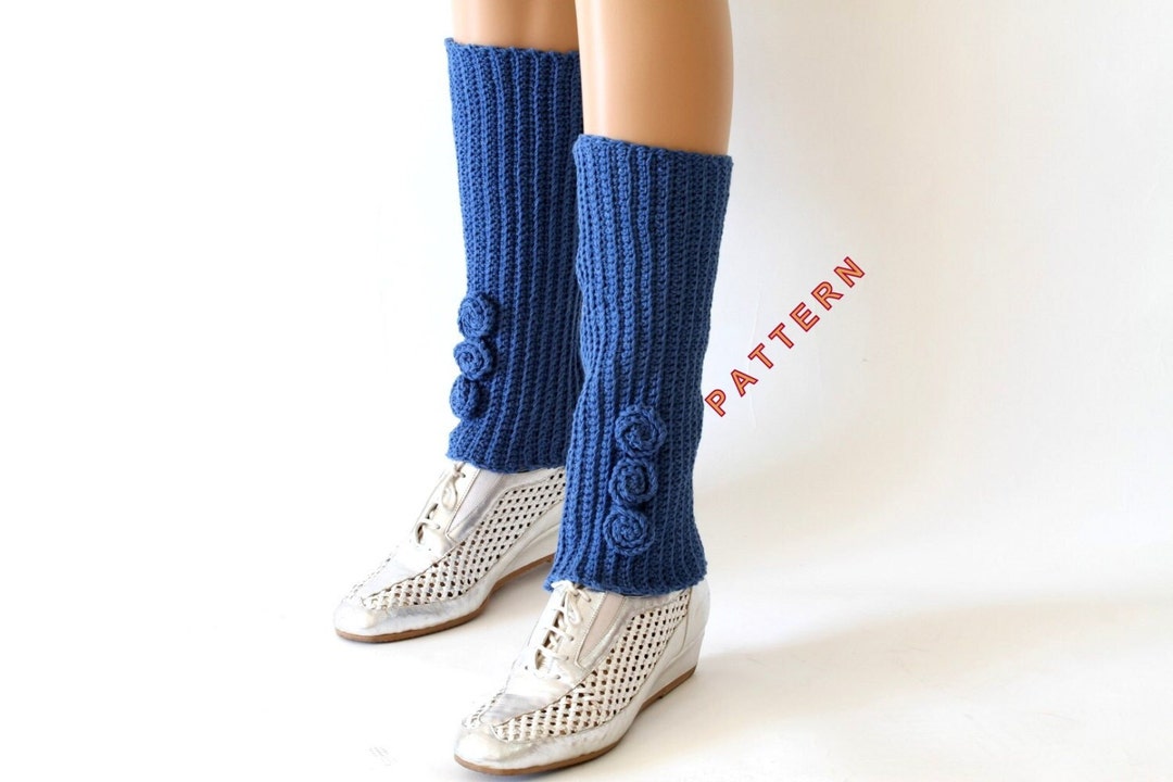 Blue Leg Warmers PDF Pattern, Custom Leg Warmers Tutorial, Knitting ...