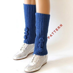 Blue Leg Warmers PDF Pattern, Custom Leg Warmers Tutorial, Knitting ...