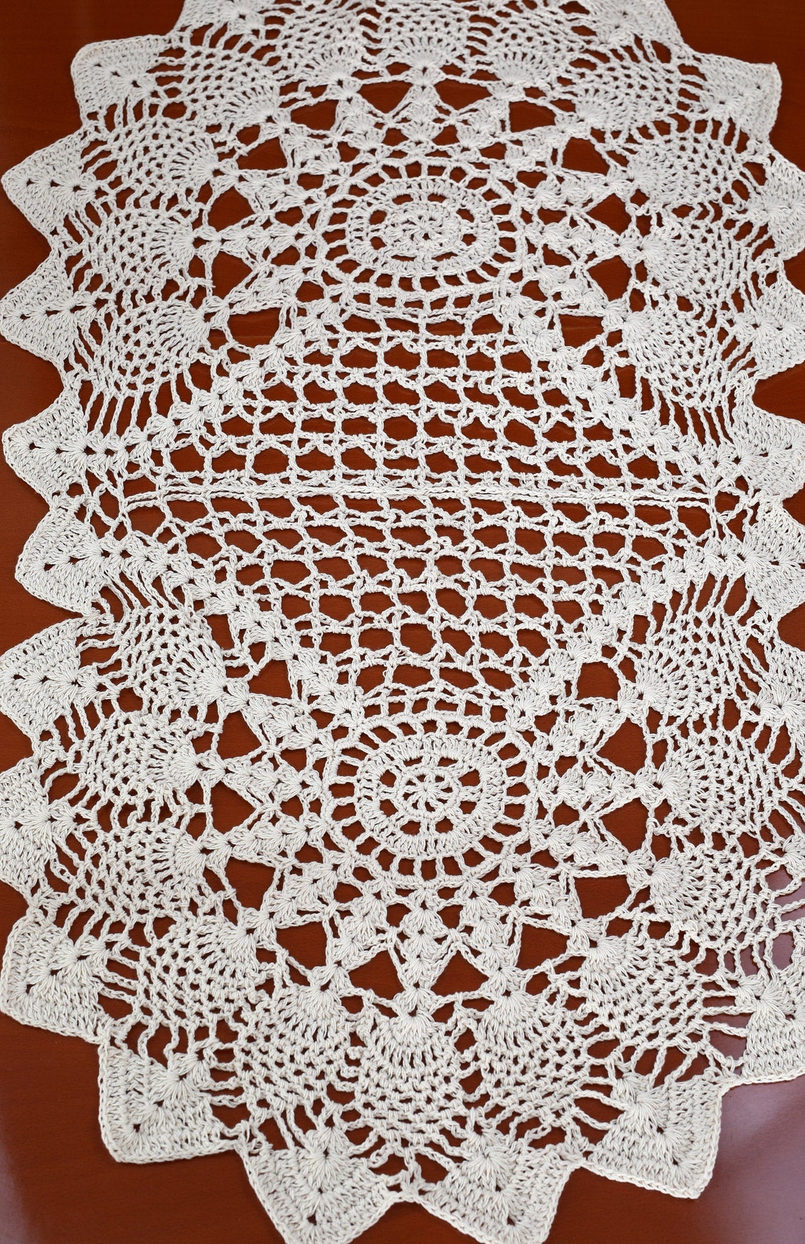 Table Runner Crochet Table Doily Doily Runner Crochet Runner | Etsy