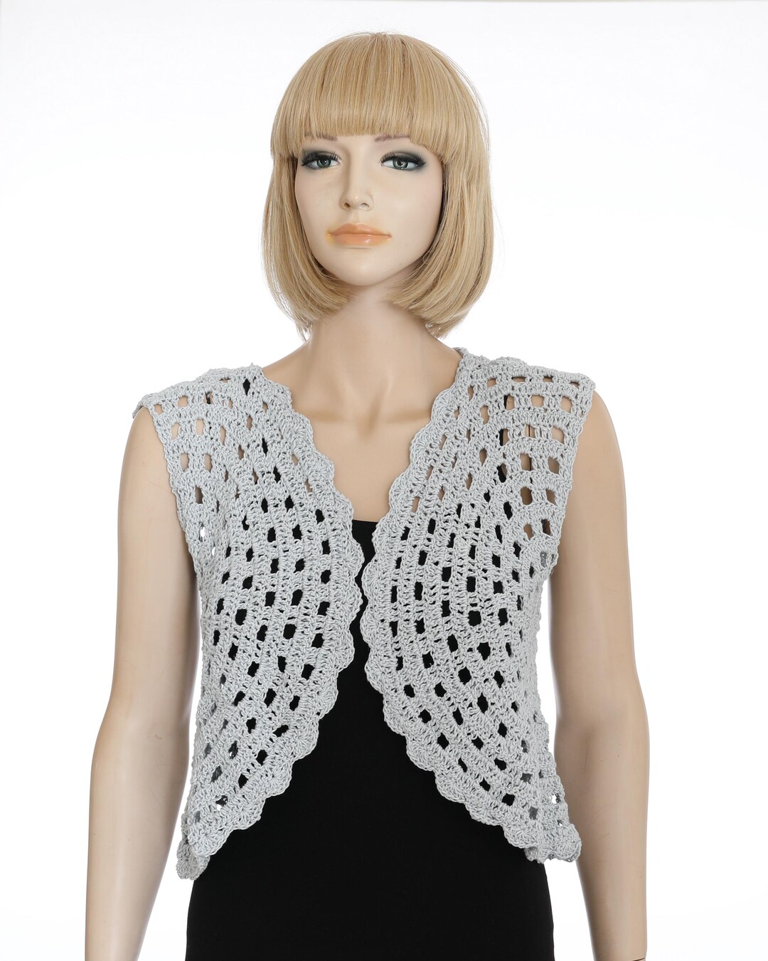 Crochet Vest Pattern for Women PDF Lacy Summer Cardigan Tutorial Easy ...