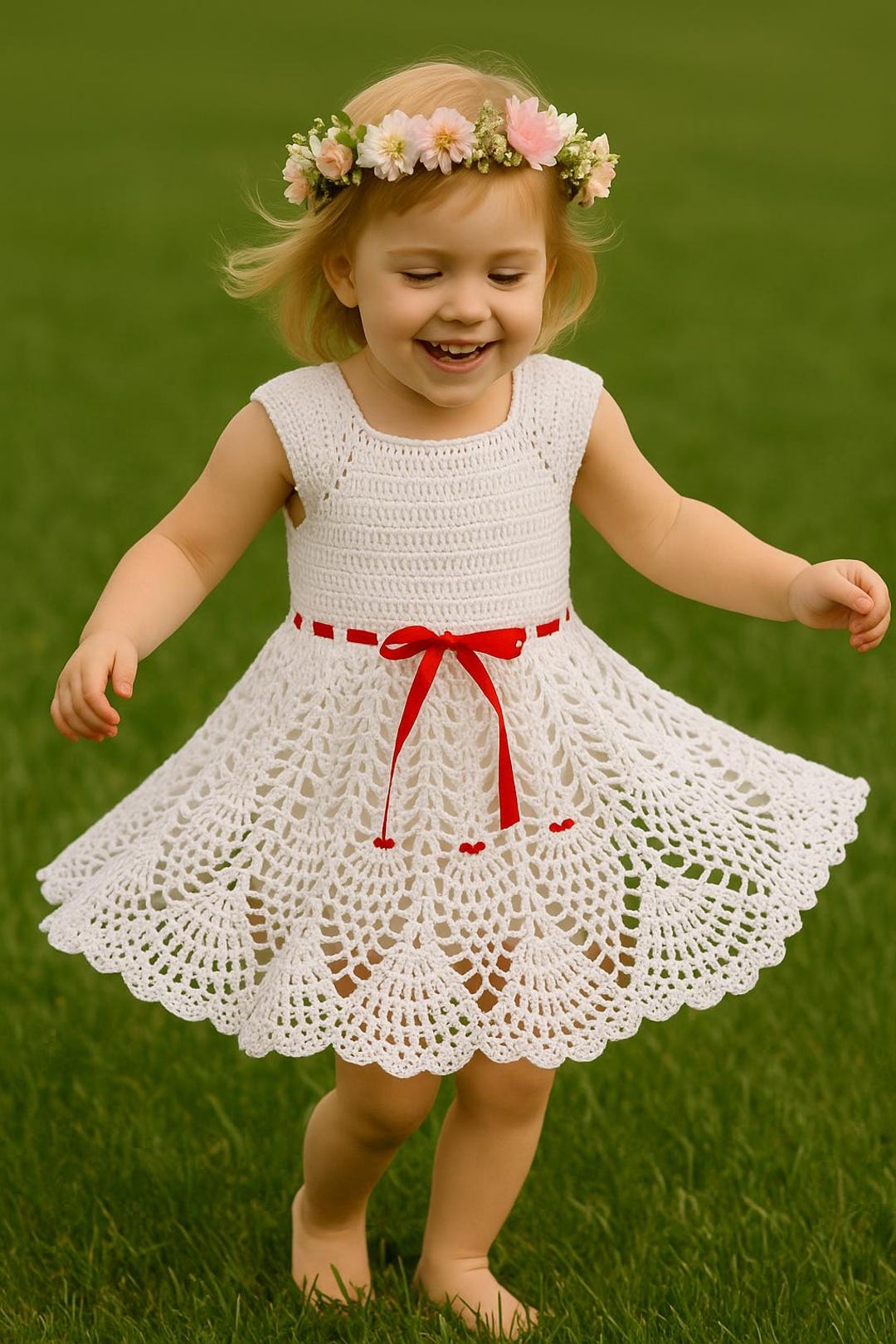 Crochet Baby Dress Pattern for 3-4 Years Old Crochet Lace Dress Pattern ...