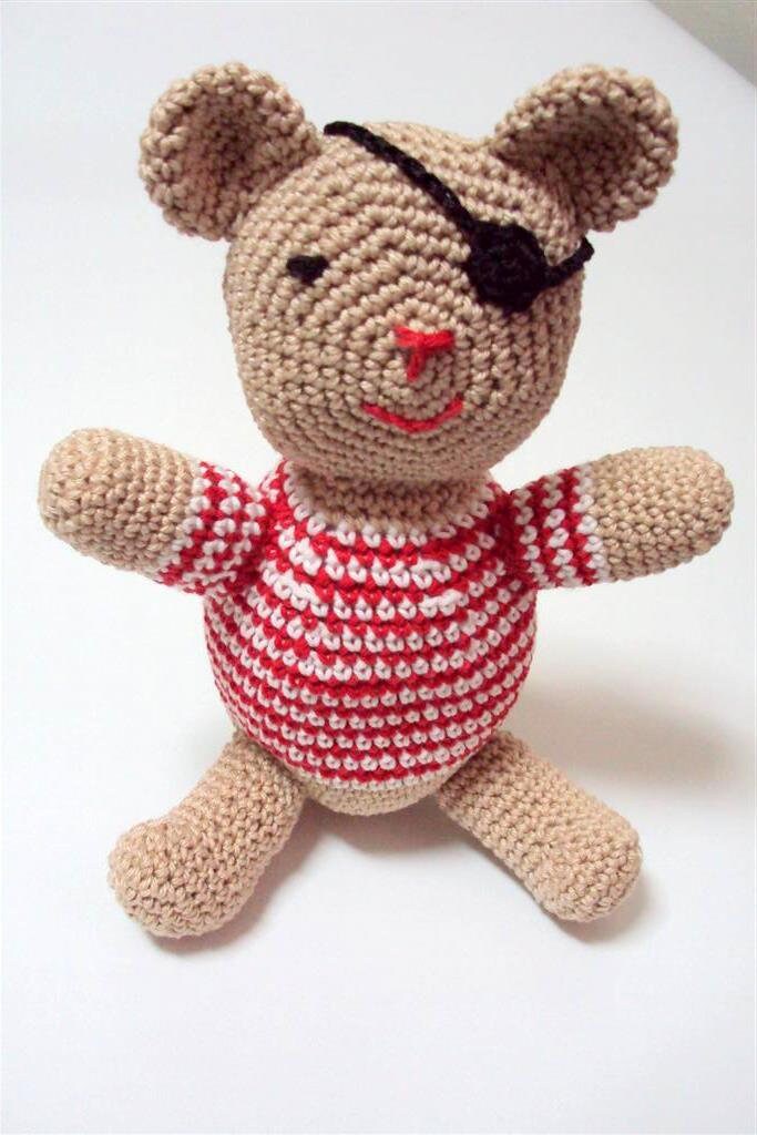 Captain Pirate Teddy Bear Pirate Captain Pattern Pirate | Etsy