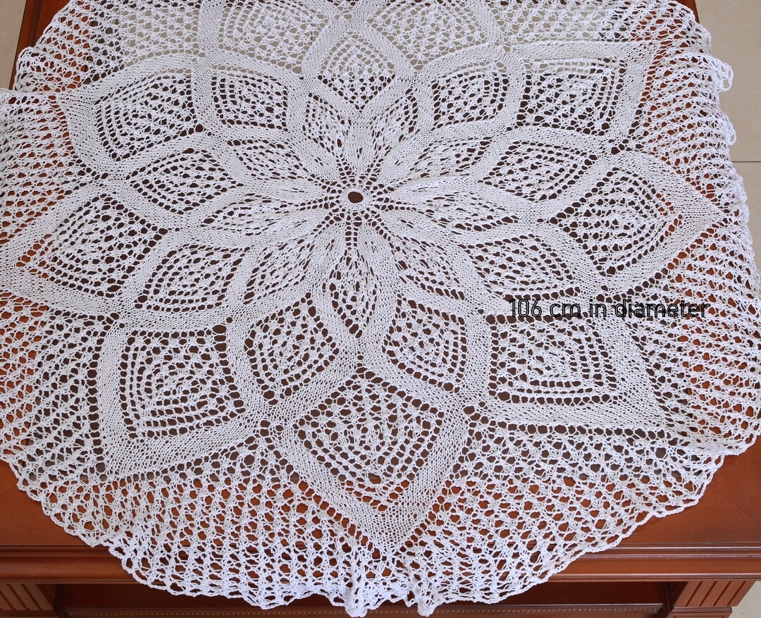 Knit Tablecloth Pattern Round Tablecloth Large Tablecloth Pattern ...