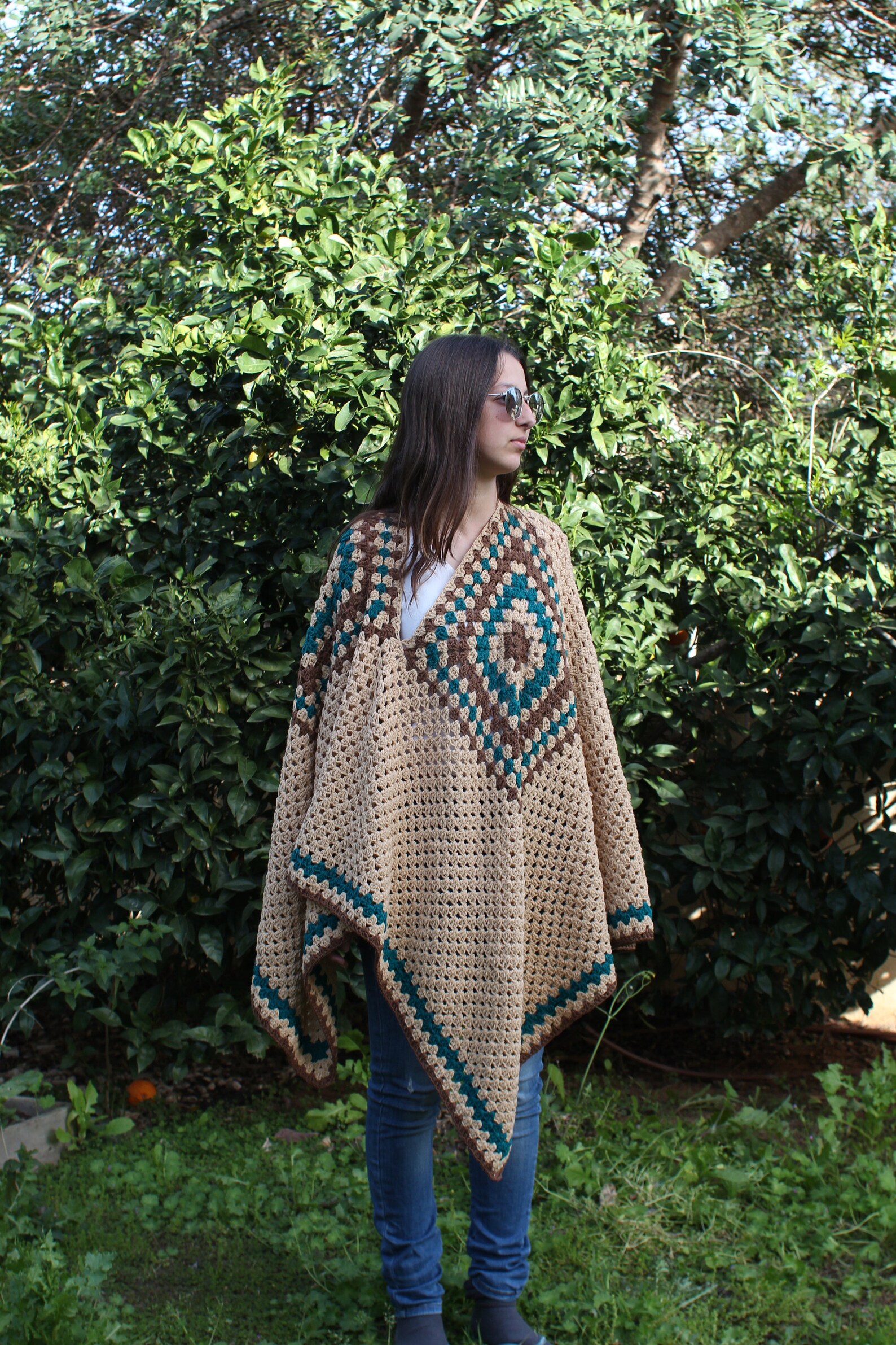 Crochet Poncho Pattern Indian Poncho PDF Crochet Pattern - Etsy