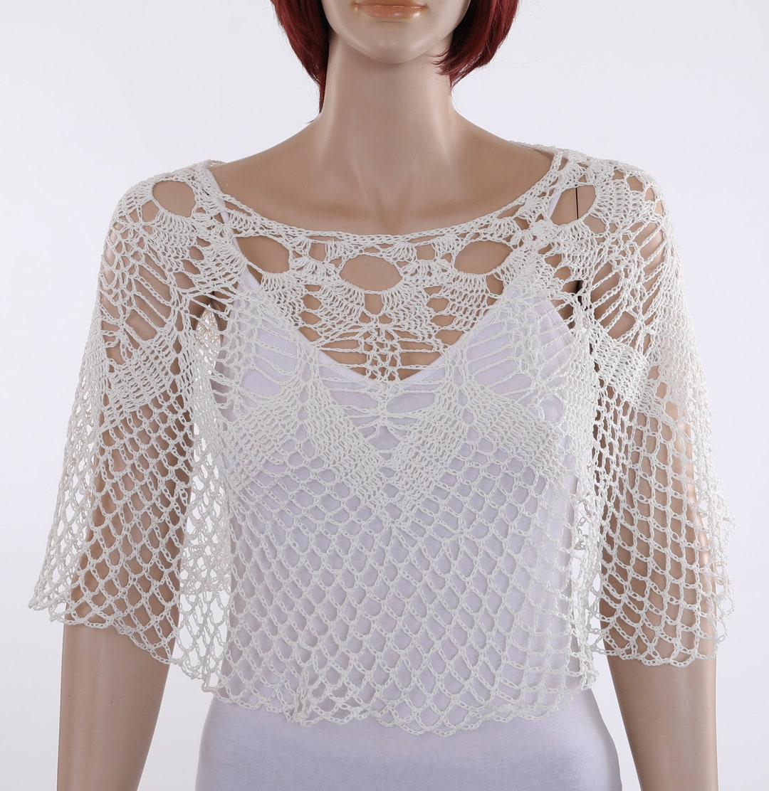 Lacy Pelerine Pattern Wedding Shawlette Shoulder Shawl Lace Shawlette ...