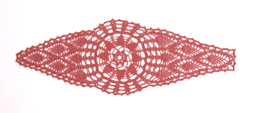 Crochet Pattern Pineapple Oval Runner Pattern Crochet Table Runner PDF ...