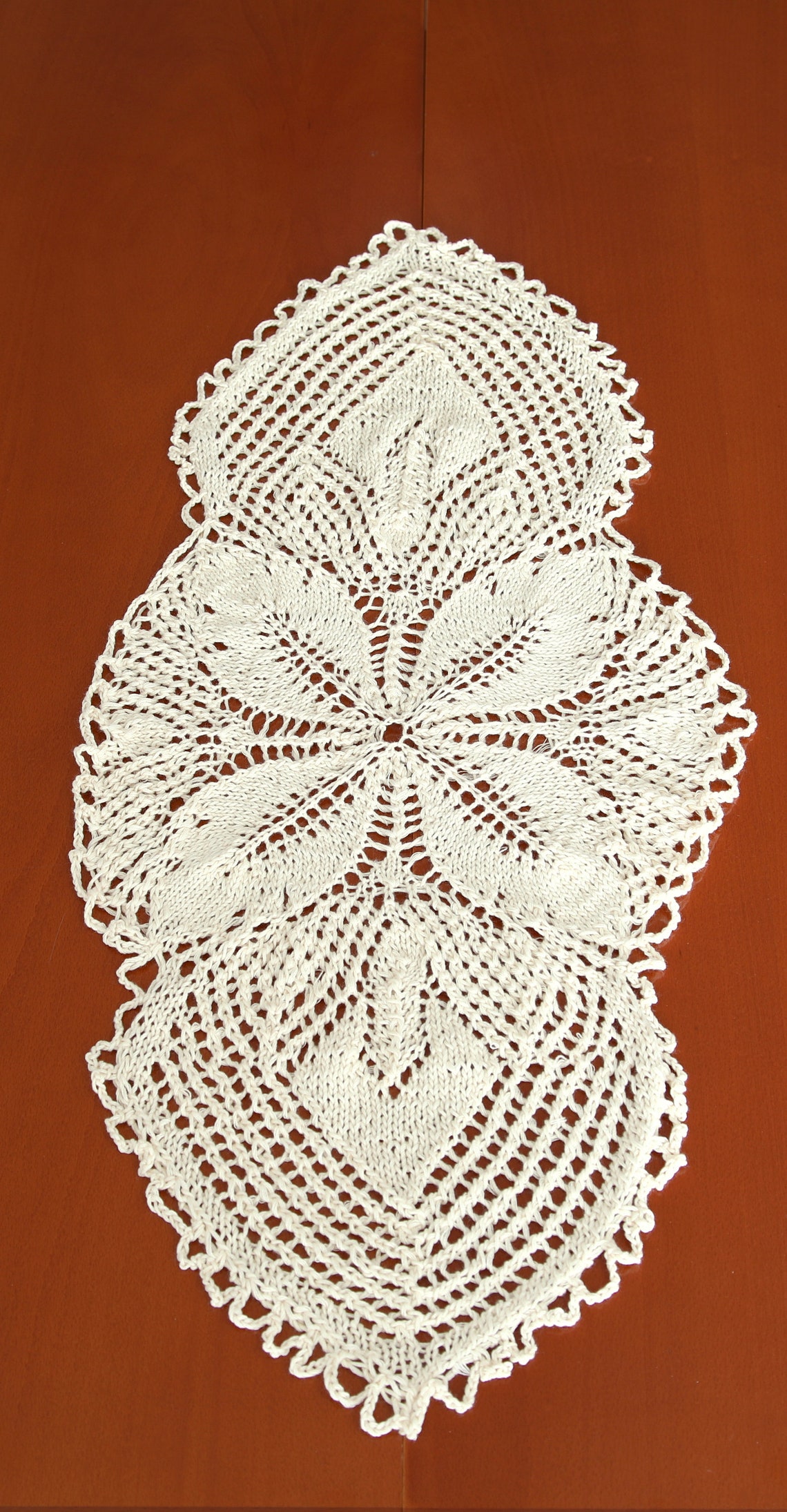 Knit Tablecloth Pattern Oval Knit Doily Handmade Home Décor - Etsy