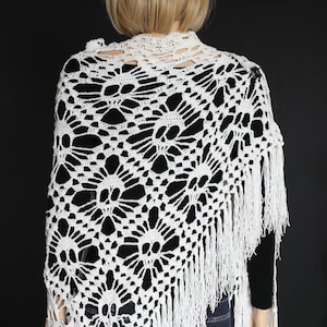 Skull Shawl Lost Souls Shawl Halloween Accessory Skull Motif Boho Wrap ...