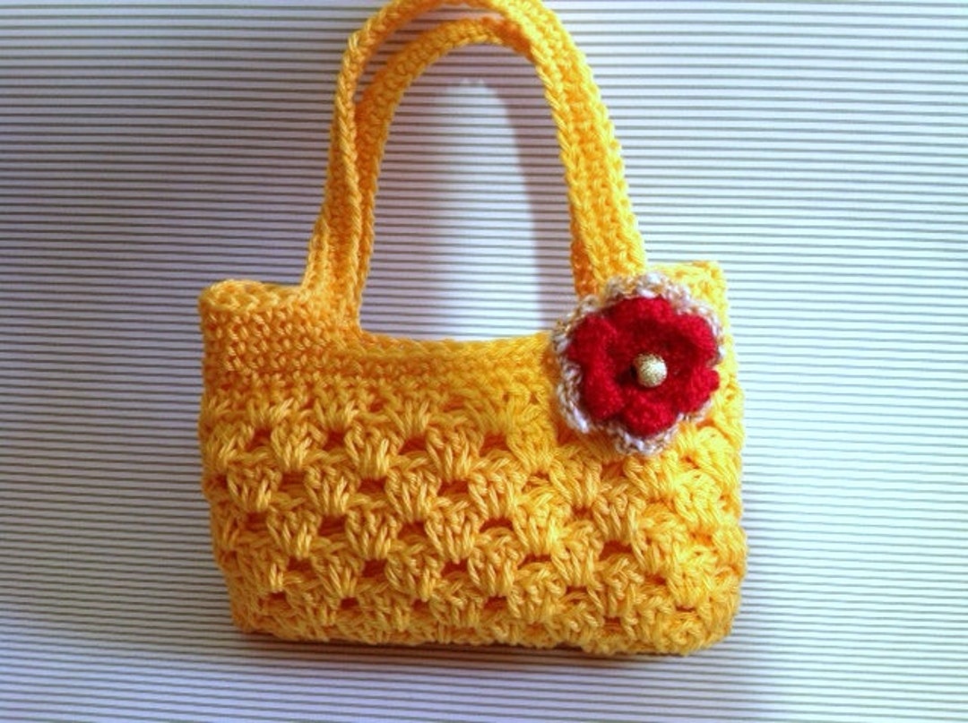 Girl's Crochet Purse PDF Pattern, Tote Bag Crochet Pattern, PDF ...