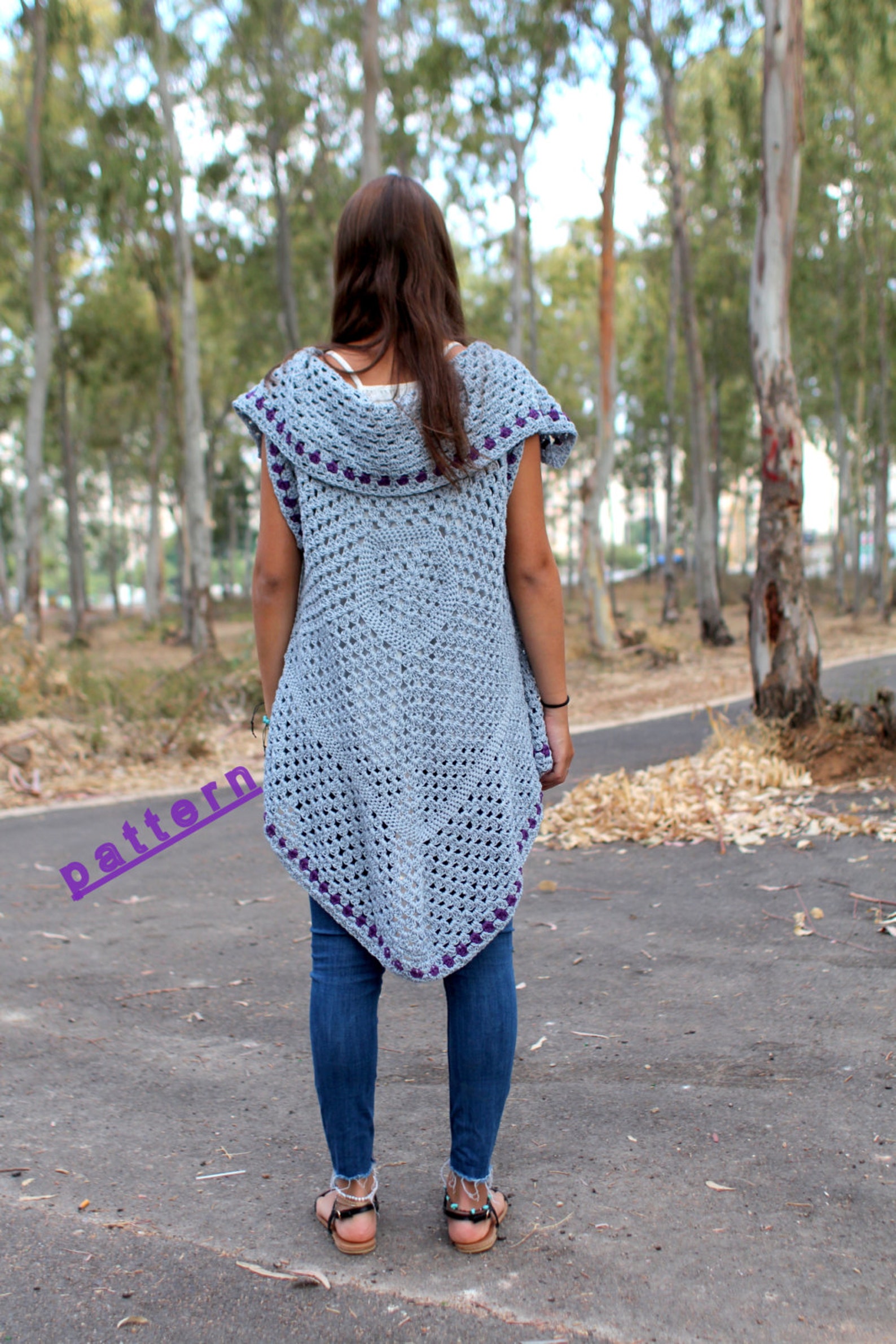 Long Vest Crochet Vest Pattern Boho Crochet Vest Hippie Vest - Etsy Israel