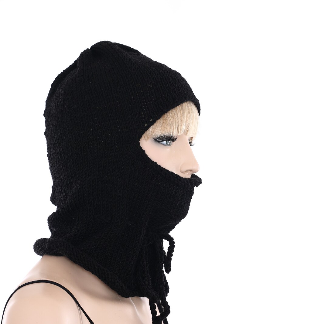 Ski Mask Patterns Hand Knit Winter Cap Tutorial Knitted Winter Cap ...