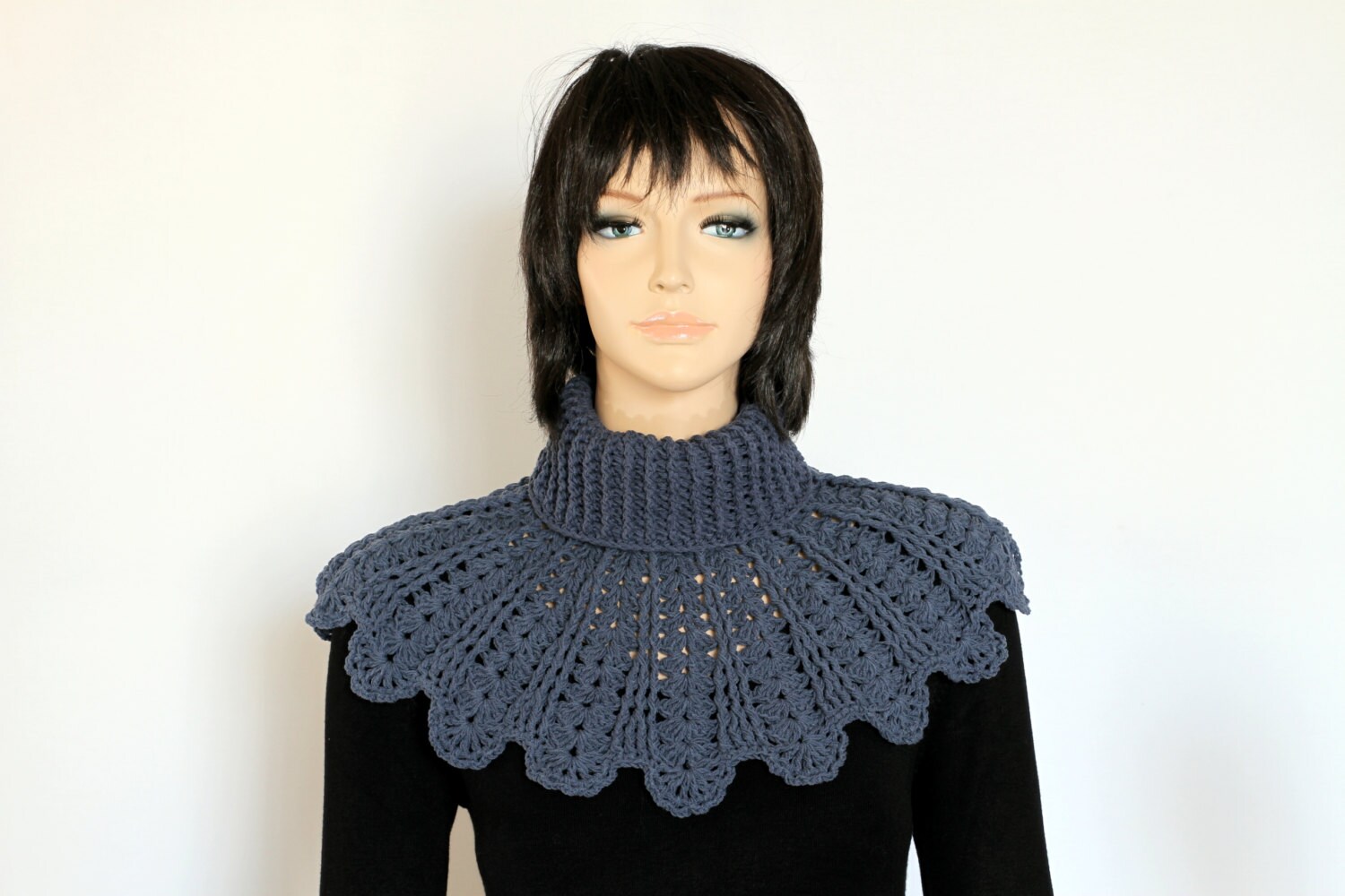 Crochet Neck Warmer Pattern PDF, Winter Scarf Crochet Tutorial, Lace ...