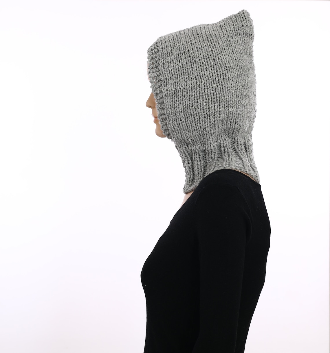 Knit Hoodie Pattern Knitted Helmet Pattern Knitted Winter Cap - Etsy