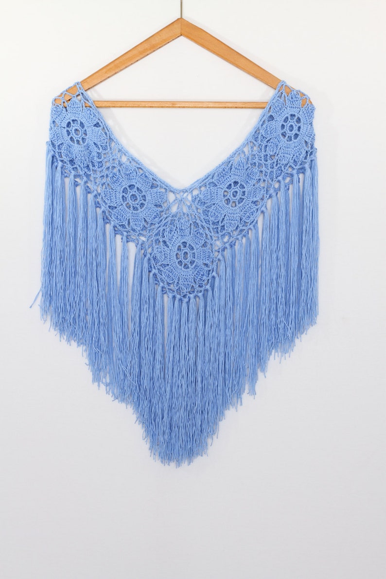 Crochet Pelerine Pattern Fringe Poncho PDF Rustic Poncho - Etsy Israel