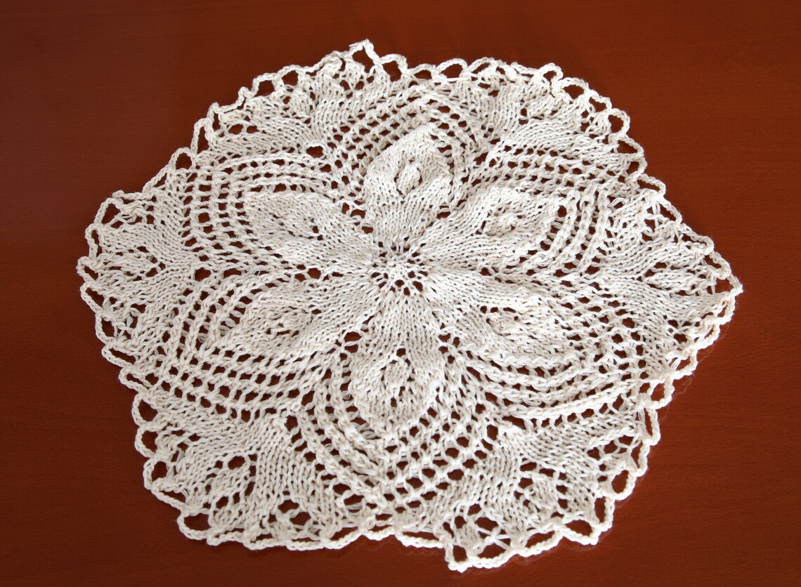 Lace Knitting Doily Patterns PDF Written Descriptions Row by | Etsy