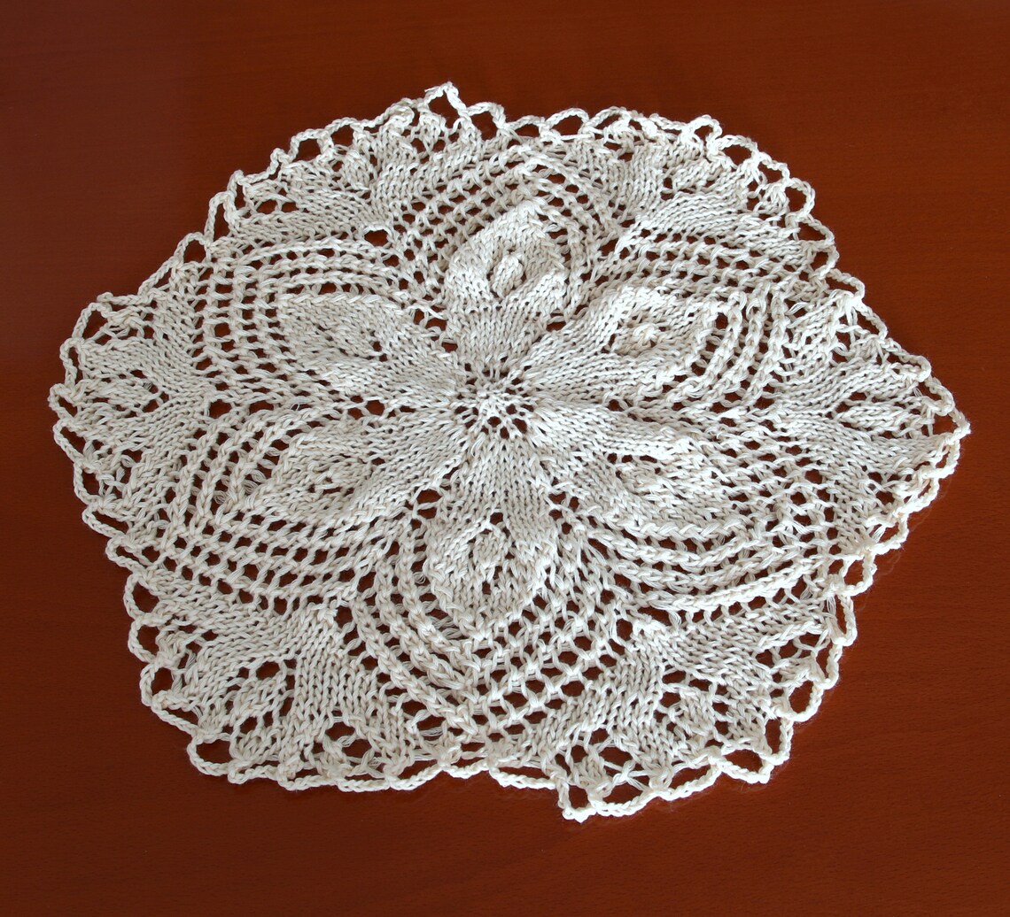 Lace Knitting Doily Patterns PDF Written Descriptions Row by | Etsy