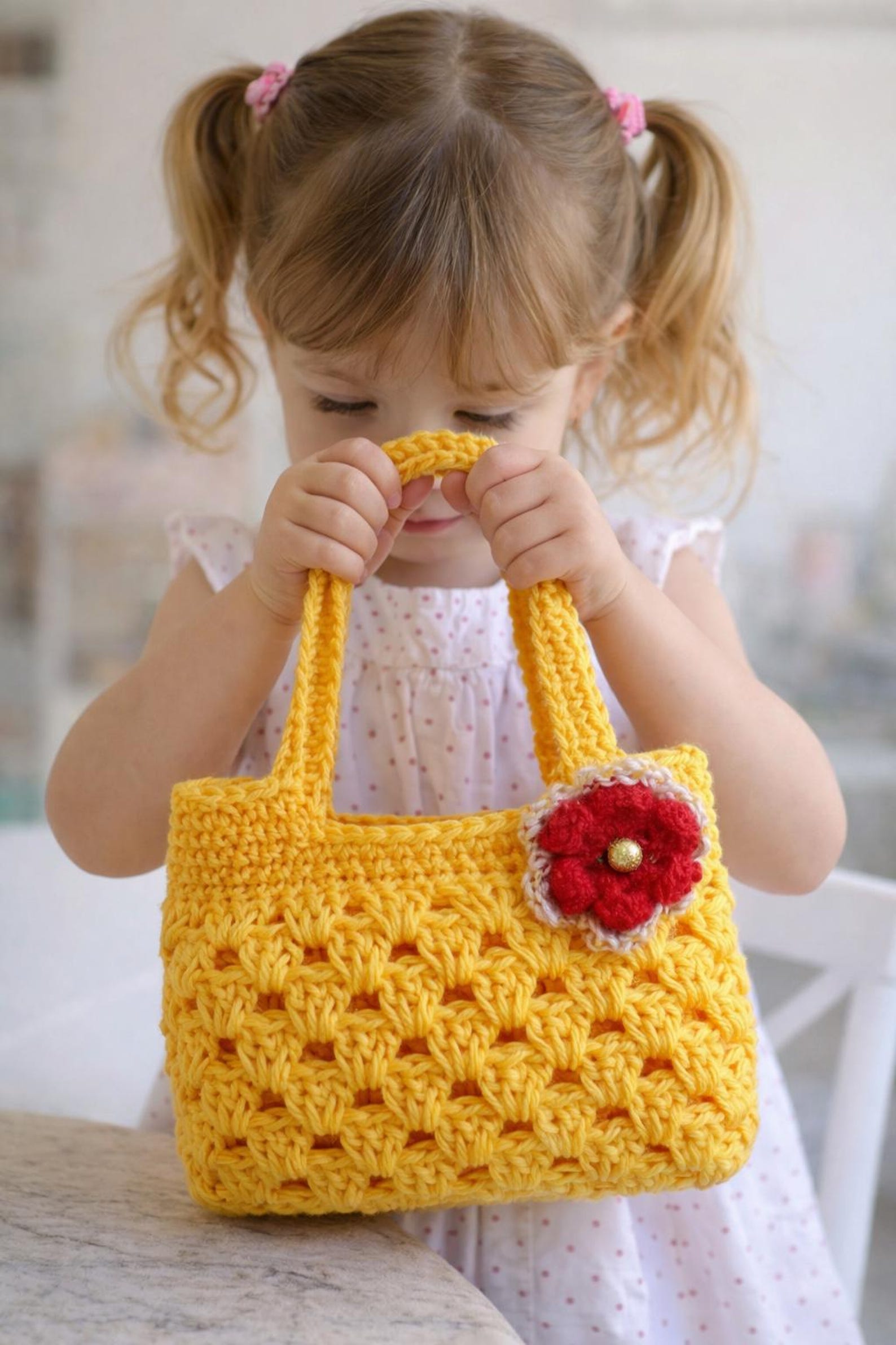 Girl's Crochet Purse PDF Pattern, Tote Bag Crochet Pattern, PDF ...