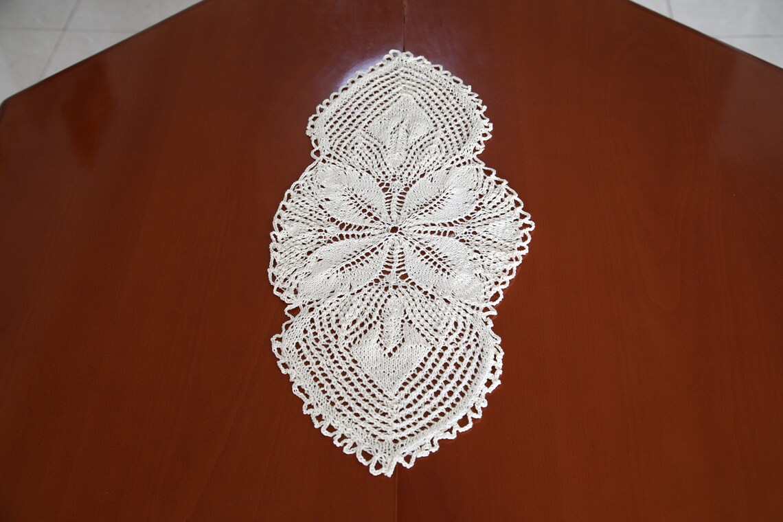Knit Tablecloth Pattern Oval Knit Doily Handmade Home Décor - Etsy