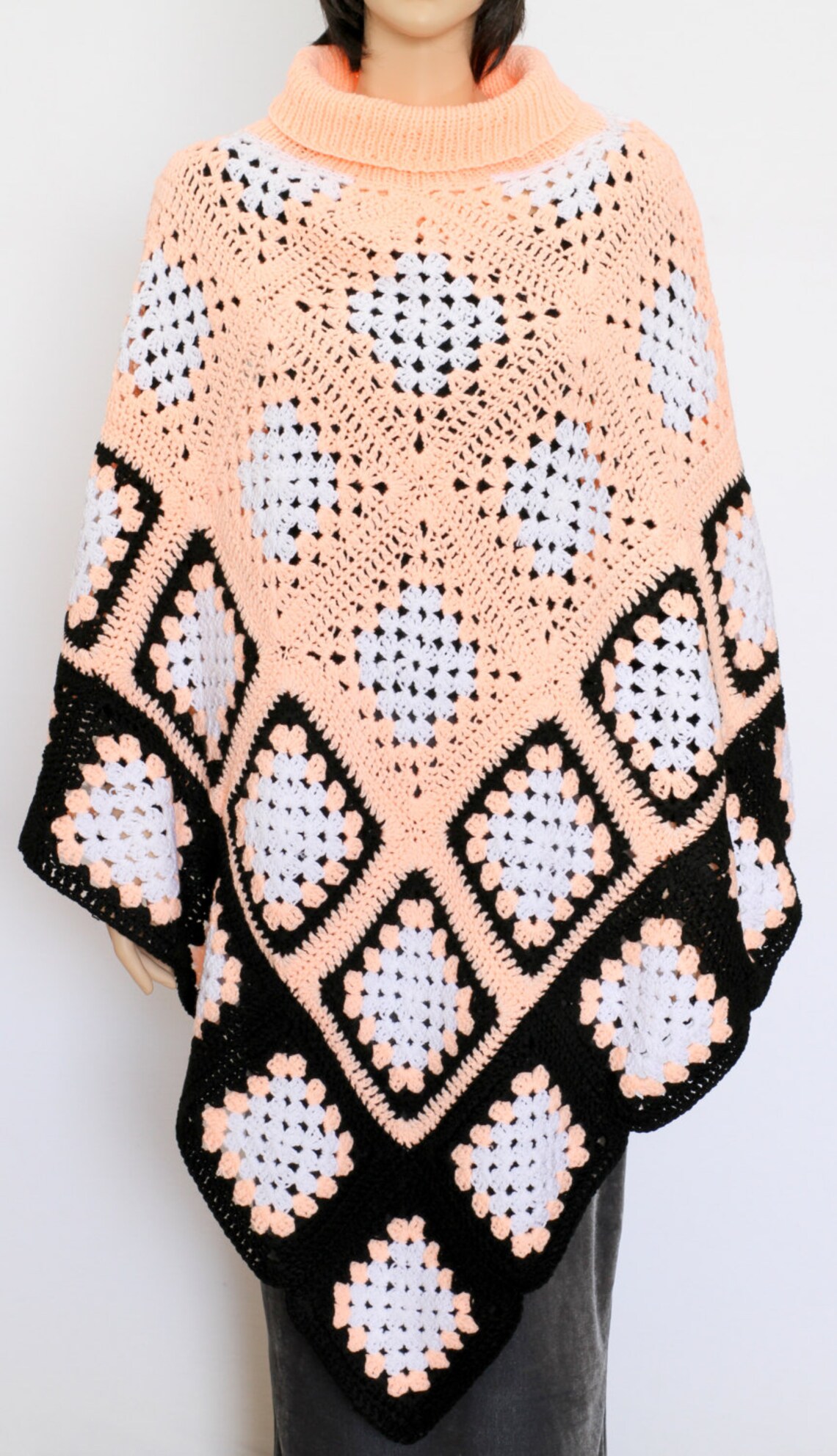 Extra Large Granny Square Poncho Pattern PDF Cape Pattern - Etsy Israel