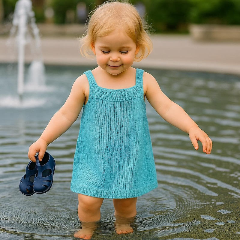 Girls Knit Dress Pattern - Etsy