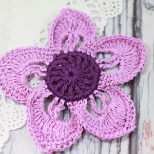 FLOWER MOTIF Crochet Flower Pin Crochet Flower Brooch Pattern PDF - Etsy
