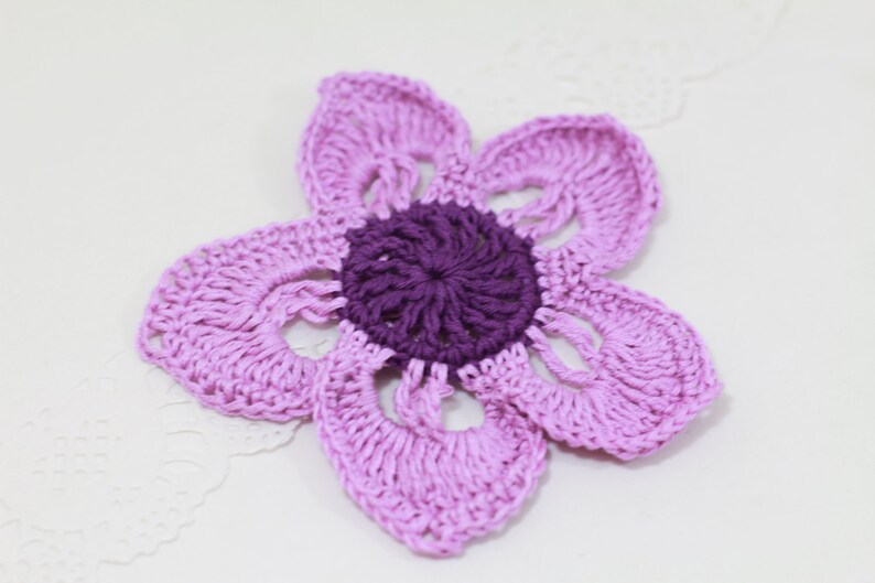 FLOWER MOTIF Crochet Flower Pin Crochet Flower Brooch Pattern PDF - Etsy