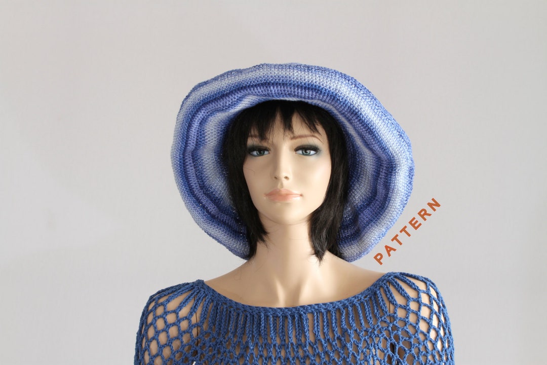 Summer Hat Pattern Wide Brim Sun Hat Crochet Pattern Hat Pattern, Easy ...