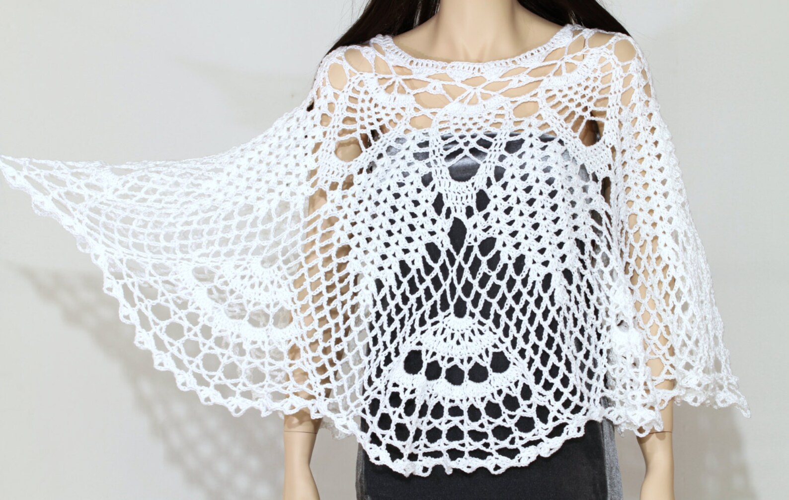Cape Pattern Wedding Poncho Shawl Pattern Shawl Poncho Crochet Poncho ...