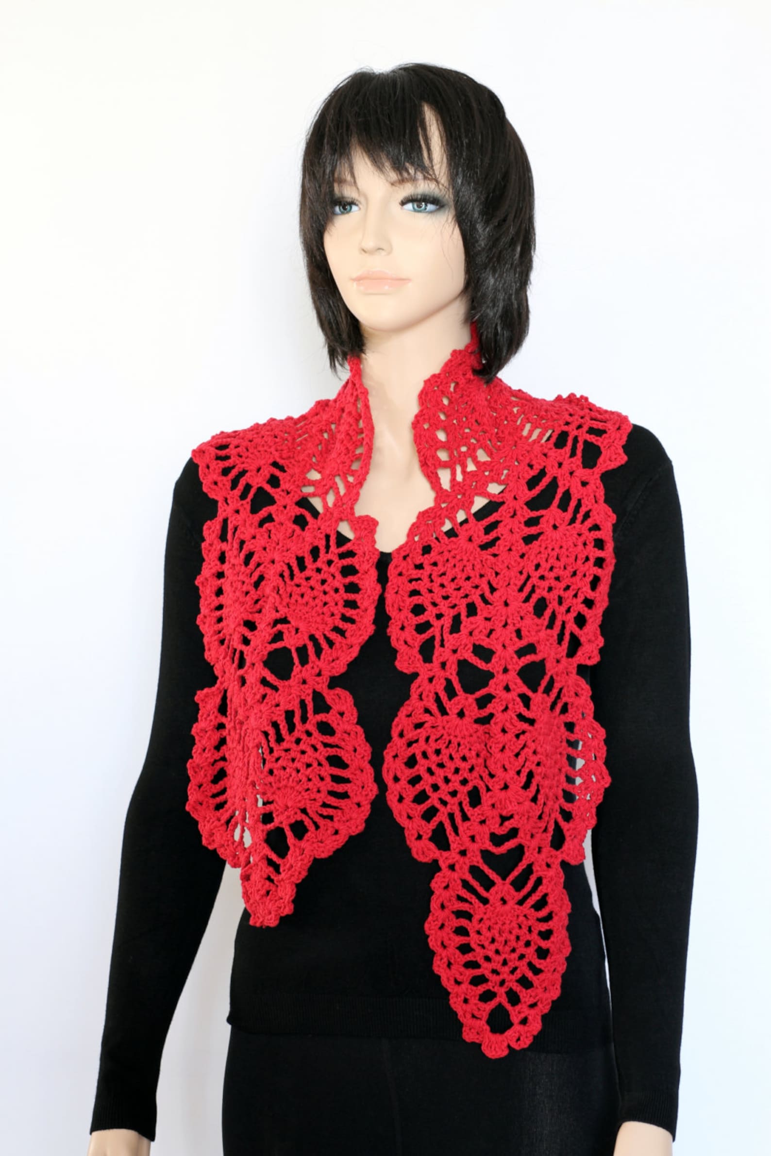 Crochet Scarf Pattern Pineapple Stitch Scarf Pattern - Etsy